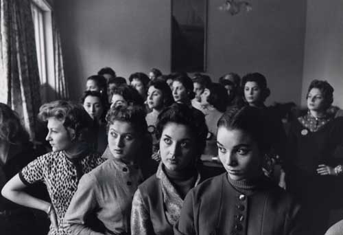 Beauty contestants waiting